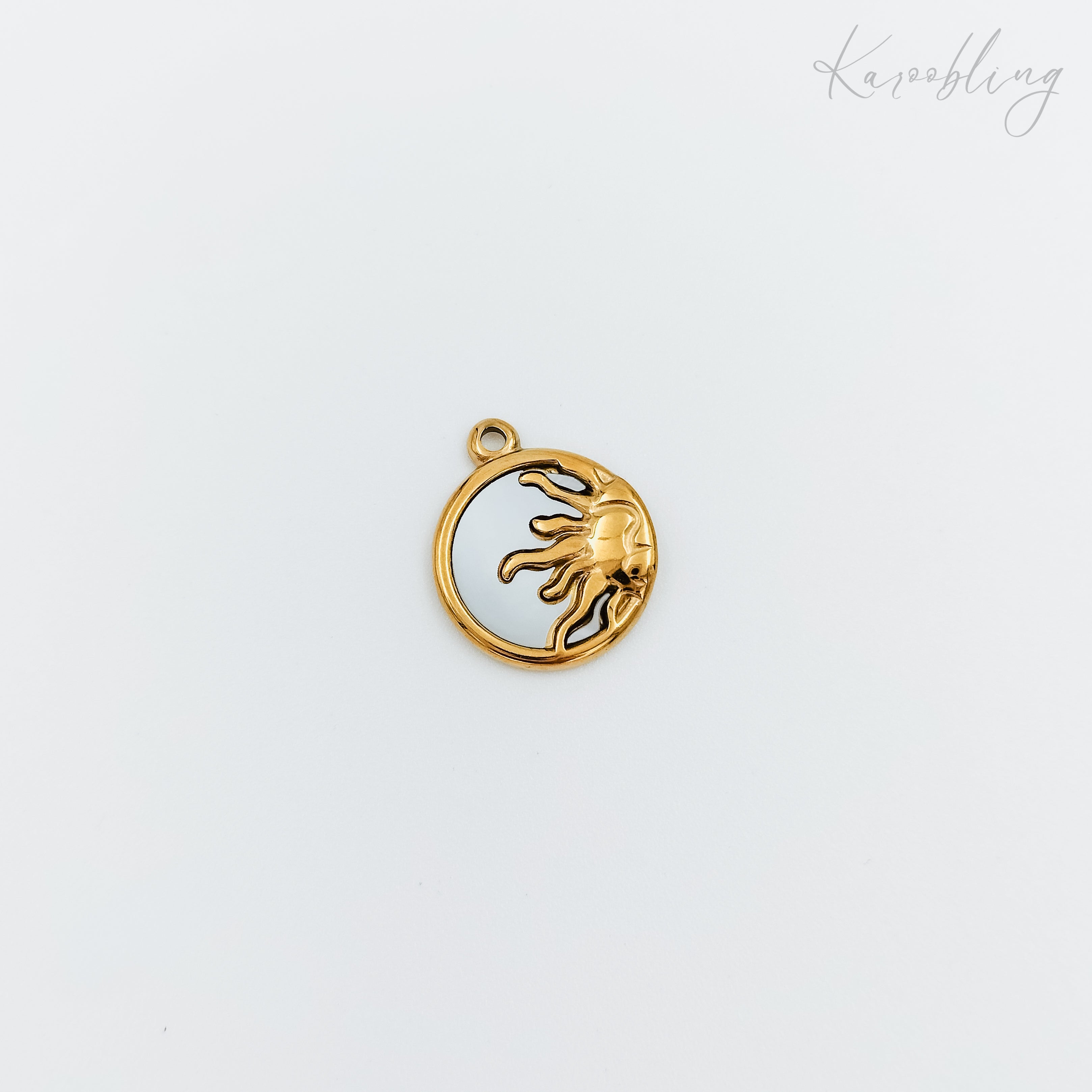 18K Gold Plated Sun Shell Inlay Charm Karoobling Jewelry Water ...