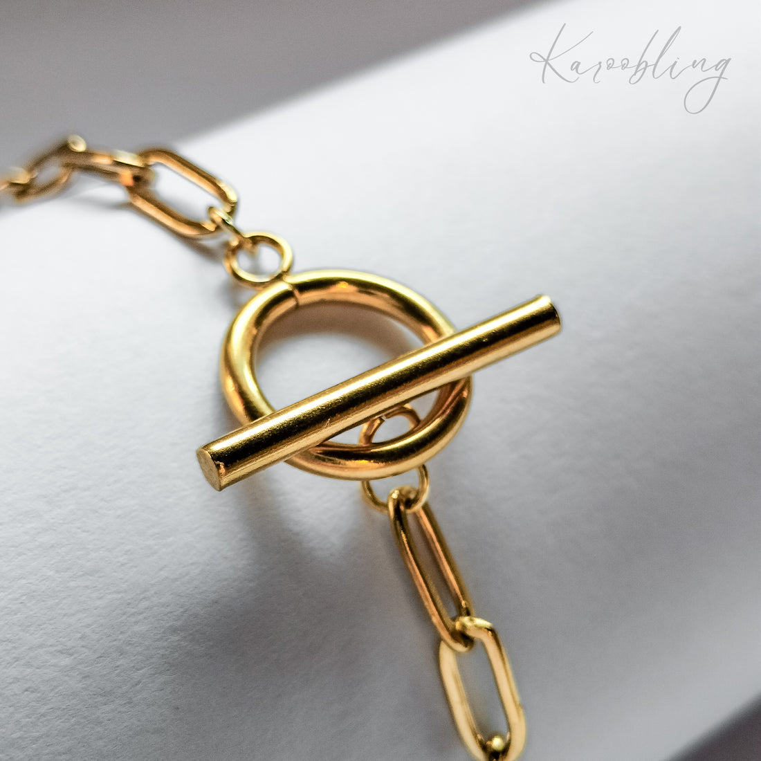 18K Gold Plated OT Chain Bracelet – Karoobling