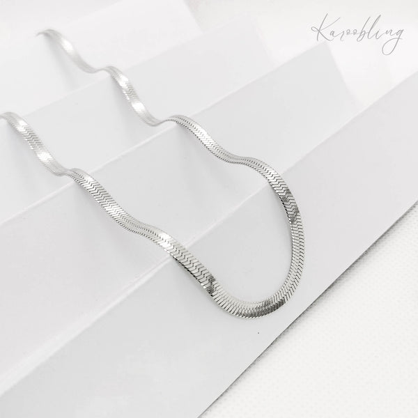 Stainless Steel Snake Chain Necklace Karoobling Jewelry Water & Tarnish ...
